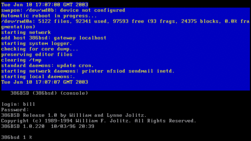 386BSD 1.0 - Computer History Wiki